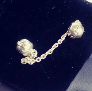 Pandora | Jewelry | Pandora Bracelet With 5 Charms And A Safety Lock ...